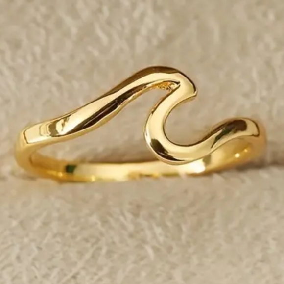 Jewelry | Gold Ocean Wave Ring Water New | Poshmark